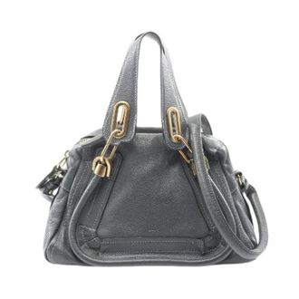 Chlo&eacute; Sac &agrave; main Pre-owned Paraty Small en cuir - Femme - Pre-owned - Gris - Taille: ONE Size