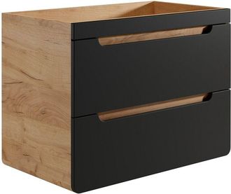 Vente-Unique Vente-unique - Meuble sous vasque suspendu coloris naturel et anthracite - 80 cm - aruba