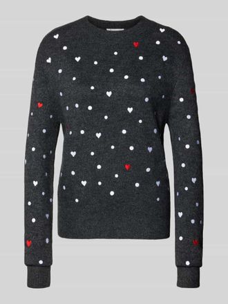 Tom Tailor Denim Regular Fit Strickpullover mit Stickereien