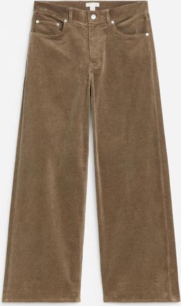 Arket CLOUD Loose Cordhose Mit Weitem Bein -Braun