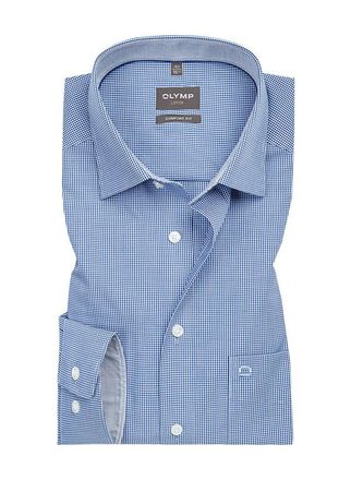 Olymp Herren Hemd blau Baumwolle