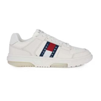Tommy Hilfiger Brooklyn Leder Sneakers Streetwear Stil - - Shoes - Herren - Wei&szlig; - 44 EU