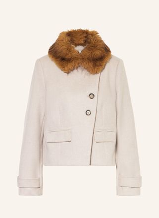 BA&SH Ba&Sh Jacke Terry Mit Kunstfell weiss