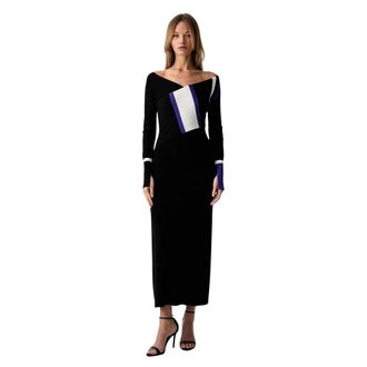 Patrizia Pepe Maxi-Strickkleid - - Dresses - Damen - Schwarzk - M
