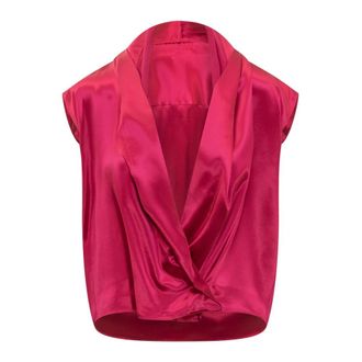 Alberta Ferretti Draped Satin Top - - Tops - Damen - Rosa - L