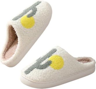Beaupretty LIGIGWASH Pantoufles DInt&eacute;rieur en Peluche Chaude Motif Cactus Semelle &Eacute;paisse Antid&eacute;rapante Taille 40/41 pour Femmes et Hommes Pantoufles Confortable