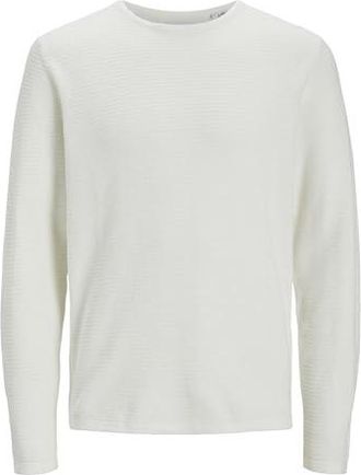 Jack & Jones Jjegreg Knit Crew Neck Sn Pull en Tricot pour Homme, Cloud Dancer, S