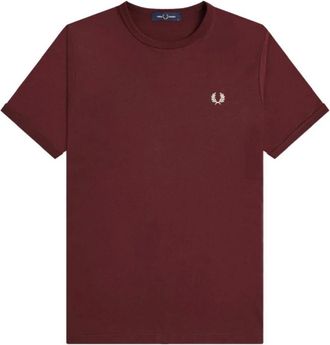 Fred Perry Homme, Tops, Rouge, Taille: M Ringer T-Shirt
