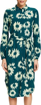Esprit Damen 014ee1e310 Kleid, 378/Dark Teal Gree, 36