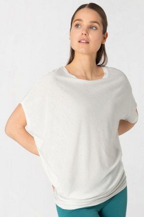super.natural T-Shirt asymmetrisch geschnittenes W YOGA LOOSE TEE f&uuml;r Damen