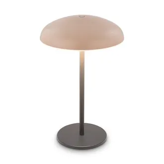 Briloner LED Tischlampe kabellos IP44 mit Lichtkante, Touchdimmer, Akku tauschbar, Nachttischlampe, Leselampe, LED Lampe, Deko, Tischleuchte, Akku Lampe, Outdo