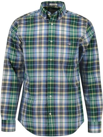 GANT Herren REG POPLIN Tartan Check Shirt Hemd, DEEP Forest Green, XXL
