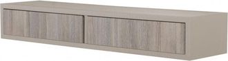 Domino &Eacute;tag&egrave;re murale avec tiroir, table de chevet suspendue, ch&ecirc;ne marron et moka, 88,2 x 13,4 x 20 cm - Domino