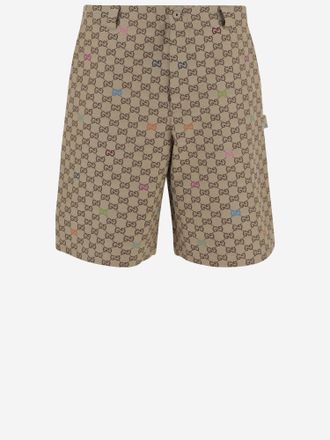 Gucci Mens Cotton Blend Short Pants Brown