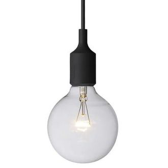 MUUTO Suspension E27 - Noir - Silicone - Designer Taf Architects