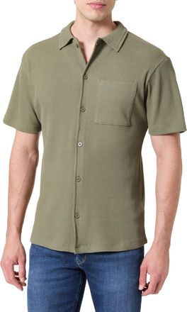 Key Largo Herren KLSIEGFRIED 1/2 Structure Hemd, Khaki (1505), XL