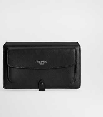 Dolce & Gabbana Crossbody-minibag Aus Kalbsleder - Mann Schultertasche Schwarz Onesize
