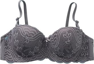 Generic Soutien-gorge 2026 pour femme - Lingerie demi-bonnet grande taille avec ruban en dentelle sexy et anneau en acier fronc&eacute; pour soutenir un &eacute;l&eacute;gant sans