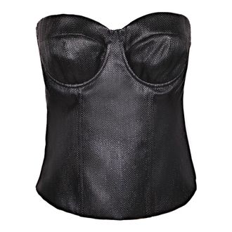 Federica Tosi Femme, Tops, Noir, Taille: 40 FR Hauts sans manches