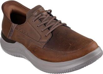 Skechers Homme Hasting Rory Basket, Dark Brown Synthetic/Leather, 41.5 EU