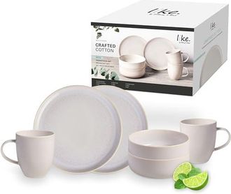 like. by Villeroy & Boch Crafted Cotton Frühstücks-Set 6 teilig Weiß, Spülmaschinenfest, Mikrowellensicher, Geschirr Set, Geschirrset, Service mit Frühstückstellern, Pottery-L