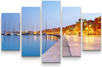 Paul Sinus Art Fotografie - Hurghada Hafen127 teiliges Wandbild auf Leinwand (Gesamtma&szlig;: 150x100cm)