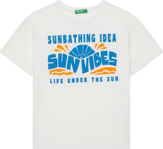 Benetton United Colors Of Benetton T-Shirt 3JERC10PE Weiß Regular Fit