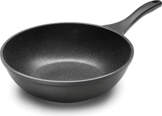 Lacor Lacor 24138 Wok-Pfanne Eco-Piedra 28 cm, Aluminium, schwarz, 49 x 30 x 12 cm