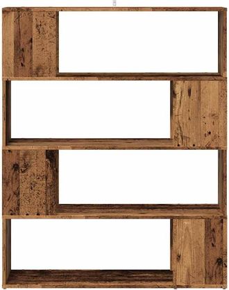 Generic Offene B&uuml;cherregale, Freistehend, Platzsparendes Aufbewahrungsregal aus Holzwerkstoff f&uuml;r B&uuml;cher, Dekoration und Medien (Altes Holz)