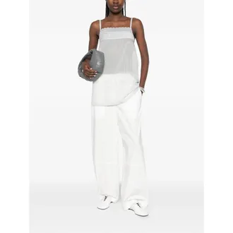 Low Classic Strip Dress - White
