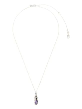 Capsule Eleven pendentif serti daméthyste - Argent