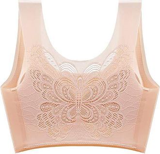 Generic 2026 Soutiens-gorge pour femmes Soutien-gorge Plus Out Hollow Femmes Stretch Taille Sous-v&ecirc;tements Sport Yoga, kaki, Taille unique