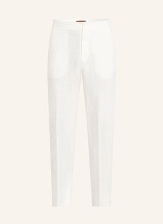 Ermenegildo Zegna Zegna Leinenhose Extra Slim Fit weiss
