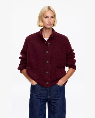 Arket Strickjacke Aus Einer Alpaka-Wollmischung -Rot