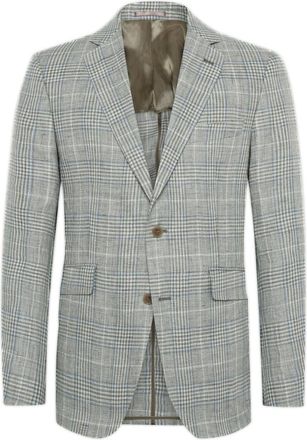 Hackett Einreihiges Leinen-Sakko mit Glencheck-Muster in