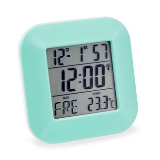 Atlanta Mocassin LCD Funkwecker Digital Anzeige Licht Snooze Temperatur - 1894/6 (Gr&uuml;n)