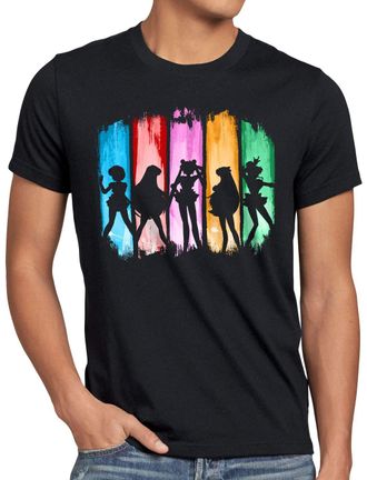style3 Sailor Senshi Herren T-Shirt mond mondstein Luna Mars Planet Anime, Gr&ouml;&szlig;e:3XL