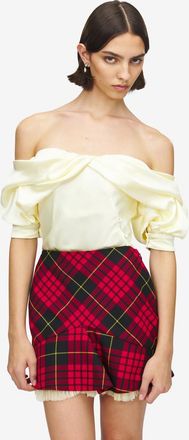 Alexander McQueen Schulterfreies drapiertes Top - Item 852813QEAHM9311