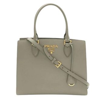Prada Pre-owned Vintage Leather Tote - Femme - Pre-owned - Gris - Taille: ONE Size