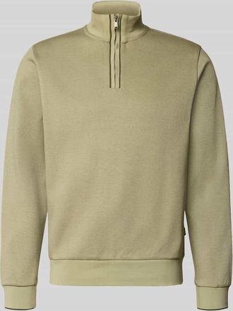 HUGO BOSS Regular Fit Troyer aus reiner Baumwolle Modell Sidney