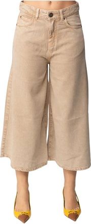 Pinko Pinko, Femme, Shorts, Beige, Taille: W28 Bermuda &agrave; logo brod&eacute;
