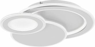 Wofi Leuchten Led Deckenleuchte mola Wei&szlig; Fernbedienung dimmbar, Breite 49cm