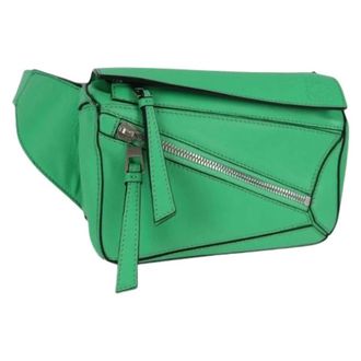 Loewe Sac bandouli&egrave;re en cuir Pre-owned - Femme - Pre-owned - Vert - Taille: ONE Size