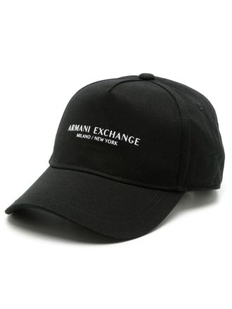 A|X Armani Exchange casquette &agrave; logo imprim&eacute; - Noir