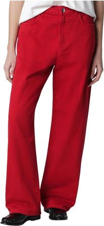 R&oacute;he Femme, Jeans, Rouge, Taille: 40 FR Signature Baggy Fit Jeans