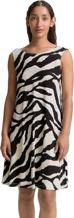 Tom Tailor Damen 1046487 Kleid, 38070-Abstract Beige Zebra, 34