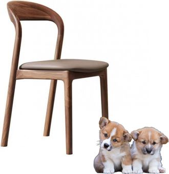 Generic Esszimmerstühle Massivholzrahmen mit gepolstertem Sitz für zusätzlichen Komfort braun 81 * 43 * 46cm