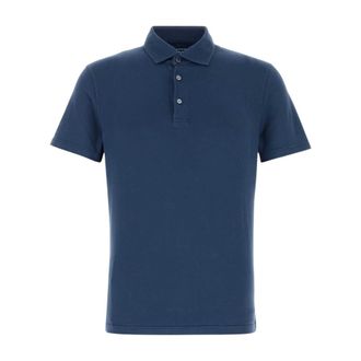 Fedeli Stretch Baumwoll-Polohemd - - Tops - Herren - Blau - 5XL