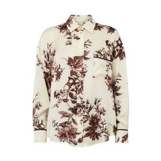 Liu Jo Femme, Blouses et Chemises, Multicolore, Taille: 42 FR Chemise en satin imprim&eacute;