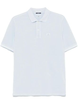 C.P. Company polo à logo brodé - Bleu